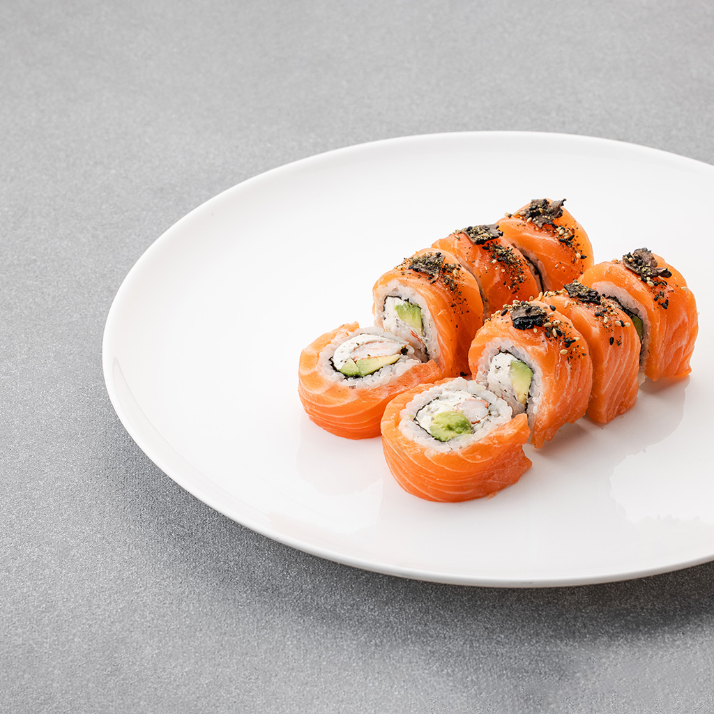 New | Truffle & Salmon Roll in SUSHI ICONS